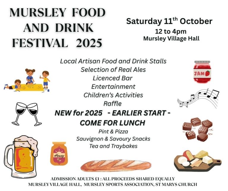 Mursley Food and Drink Festival 2025 – Mursley Village Hall